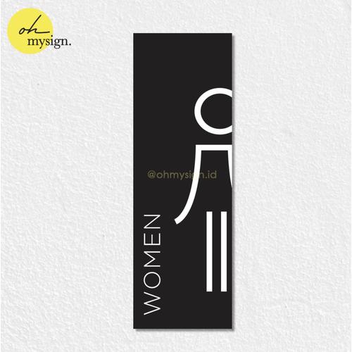 Jual Tulisan WC Women Toilet SignAkrilik Tempel Dinding Papan Acrylic ...