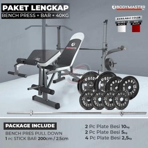Jual Paket Lengkap Bench Press Stick dan Beban 40kg - Benchpress Gym ...