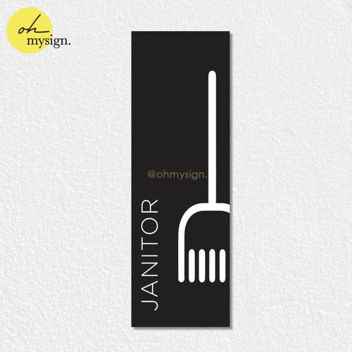 Jual Tulisan Janitor Sign Board Akrilik Tempel Dinding Papan Acrylic ...