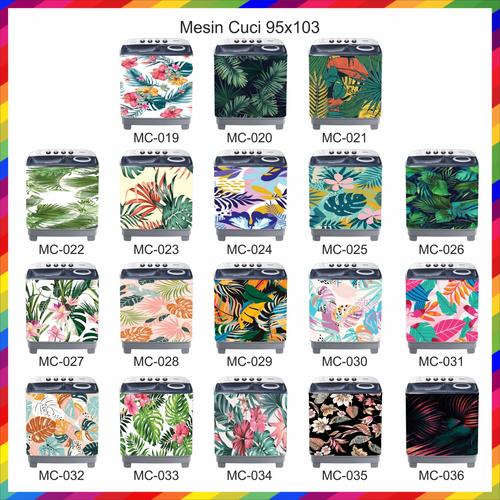 Jual Stiker Mesin Cuci 1 Tabung atau 2 Tabung Motif TROPICAL/ Sticker ...