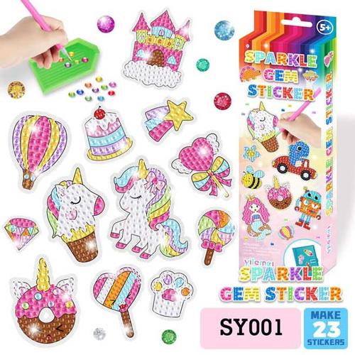 Jual Mainan Edukasi Anak Stiker DIY Sparkle Gem Sticker Kartun - SY001 ...