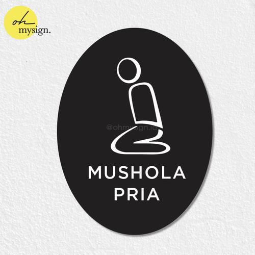Jual Tulisan Mushola Pria Sign Akrilik Tempel Dinding Papan Acrylic ...