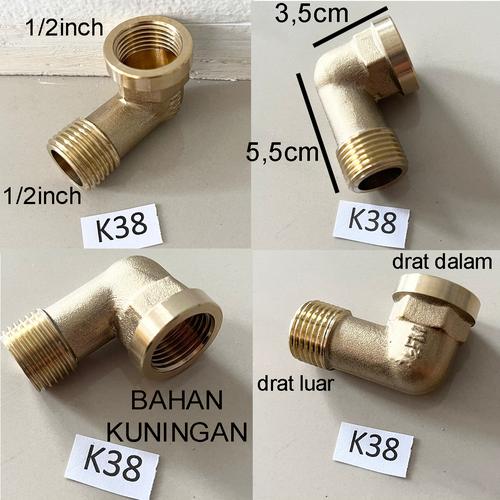 Jual Fitting Air Panas Kuningan Sambungan Pipa Nepel Napple Drat Luar Dalam - K38 - Jakarta ...