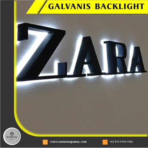 Jual Huruf Timbul Backlight LED Galvanis Custom 3D Letter Sign Termurah ...