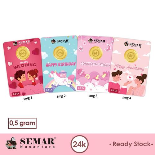Jual Logam Mulia SMG Press Gift Series 0.5gr Emas Batangan Semar ...