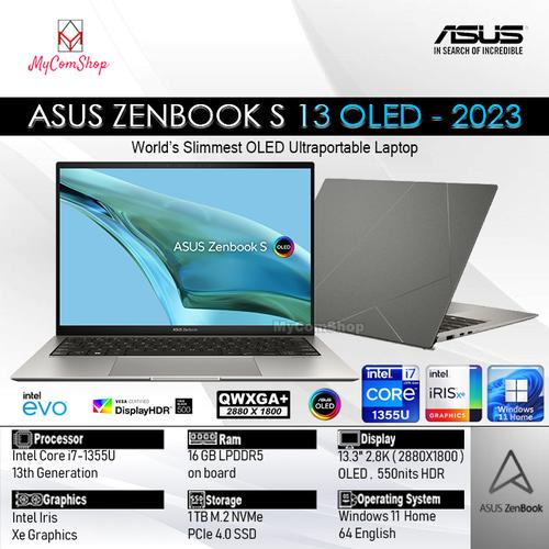 Jual ASUS ZENBOOK S 13 OLED UX5304 i7-1355U 16GB RAM 1TB SSD INTEL XE ...