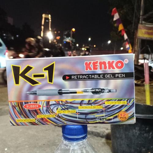 Jual Bolpen KENKO K-1 (Lusin) REDRACTABLE GEL PEN KENKO - Biru ...