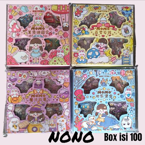 Jual STIKER 2D NONO VIRAL KARAKTER KOREA AESTETIC VIRAL STICKER ISI 100 ...