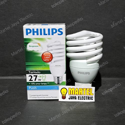 Jual Lampu philips tornado 27W / lampu spiral philips 27 WATT - PUTIH ...