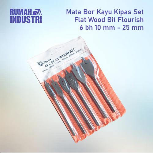 Jual Mata Bor Kayu Set Spade Flat Wood Bits 6 Bh Flourish - Kab ...