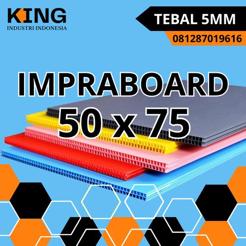 Jual ImpraBoard infraboard Corrugated Board 5mm 50 x 75cm - Hitam ...