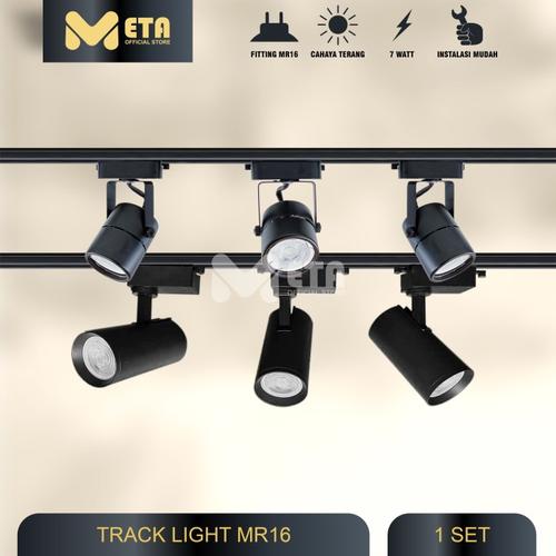 Jual Paket Lampu Sorot 1 set isi 3 + Rel 1M LED Track Light Rel ...