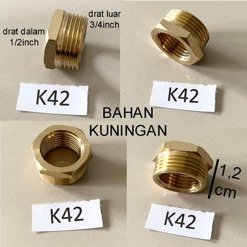 Jual Fitting Air Panas Kuningan Sambungan Pipa Nepel Napple Drat Luar ...