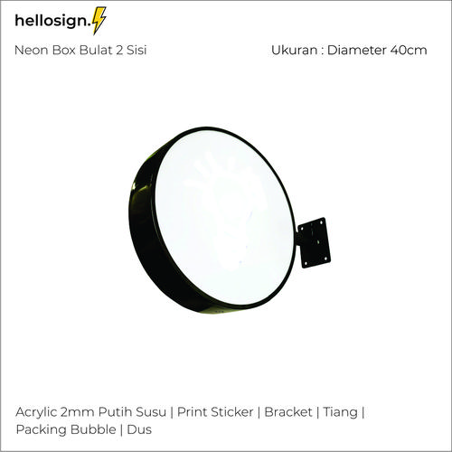 Jual Neon Box Bulat 2 Sisi | Neon Box Sticker + Lampu LED | Neon Box ...