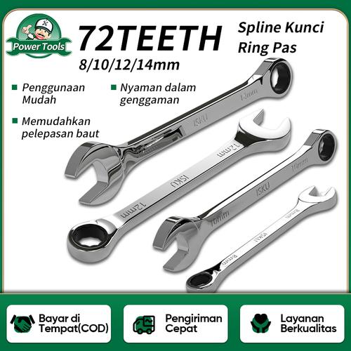 Promo Kunci Ring Pas Set ISKU Konci Rachet Wrench Kombinasi Spanner CR ...