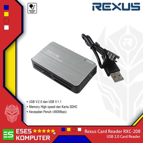 Jual Card Reader Rexus RXC-208 RXC208 USB 2.0 Card Reader All in 1 ...