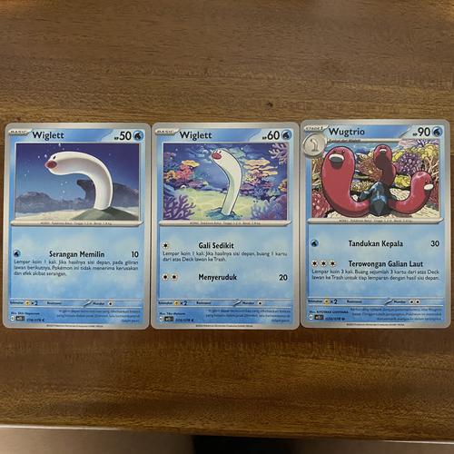 Jual Wiglett wugtrio set pokemon tcg indonesia sv1s ar art rare holo ...