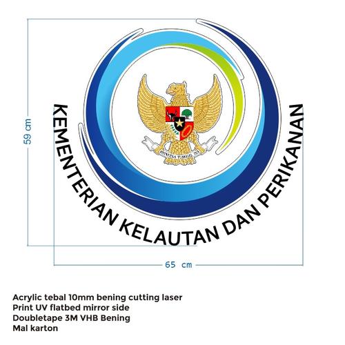 Jual Logo KKP Acrylic custom 65x59cm | Kementerian Kelautan dan ...