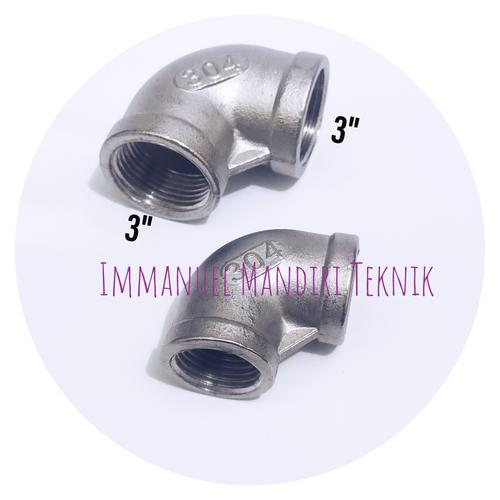 Jual Elbow stainless 3 inch / Elbow drat drat dalam / Knee 3 inch ss304 - Jakarta Utara ...