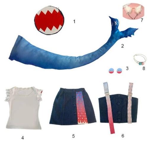 Jual 【GRHN】 Hololive En Vtuber Gawr Gura Daily Dress Cat Shark Cosplay ...