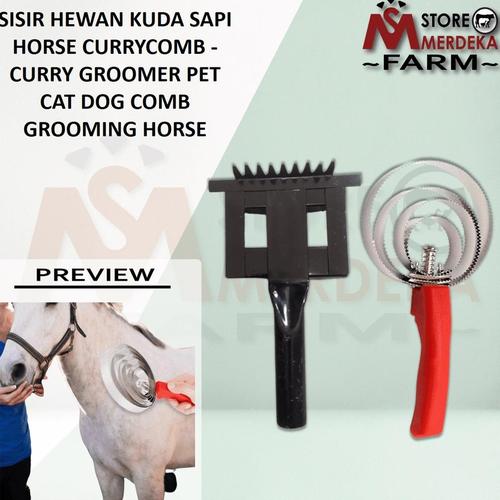 Promo Sisir Hewan Kuda Sapi Horse Currycomb - Curry Groomer Pet Cat Dog Comb - type 2 - Kab ...