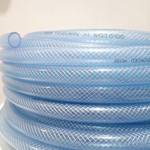 Jual Selang Air 3/4 Inch Tebal 2 mm 25 Meter Serat Benang Bening ...