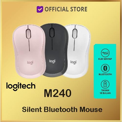 Jual Logitech Mouse M240 Wireless Bluetooth Silent Click M 240 ...