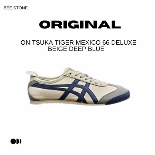 Jual Onitsuka Tiger Mexico 66 Deluxe Beige Deep Blue Original - 36 ...