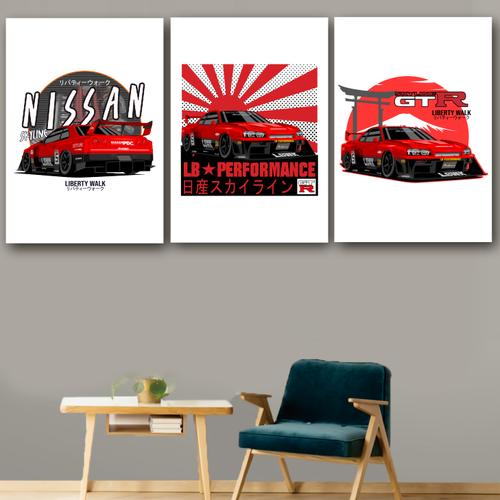 Jual KARIMAKE Poster Kayu Mobil NISSAN SKYLINE R34 BNR34 LBWK LIBERTY ...