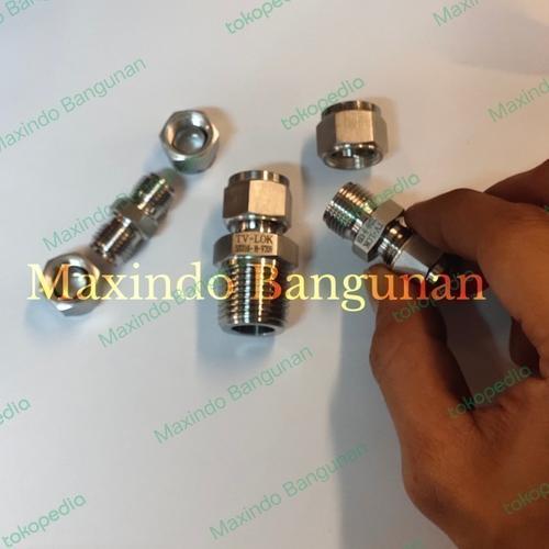 Jual Connector 12mm Tube x 3/8" NPT Male SS 316 / Male Connector SS316 ...