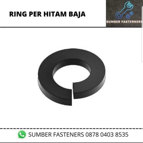 Jual Ring Per / ver Hitam / Spring Washer Baja Hitam M20 Grade 8.8 ...