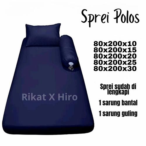 Jual sprei motif polos sudut karet 80x200 kasur busa single custom ...