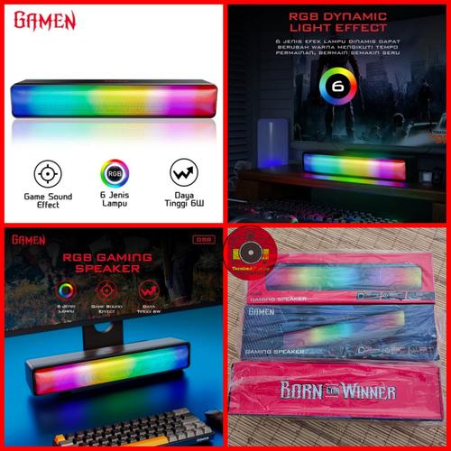 Jual Gamen GS8 Speaker Gaming Soundbar PC Komputer with RGB light ...