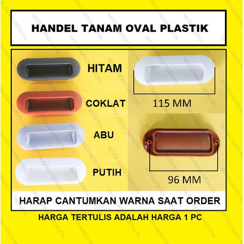 Jual Handle Handel Tarikan Laci Lemari Plastik Tanam Oval 96 mm - Kota ...