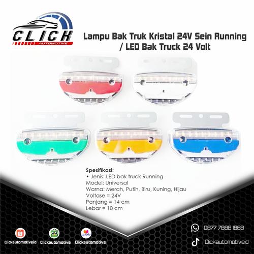 Jual Lampu Bak Truk Kristal 24V Sein Running / LED Bak Truck 24 Volt - Merah - Kota Semarang ...