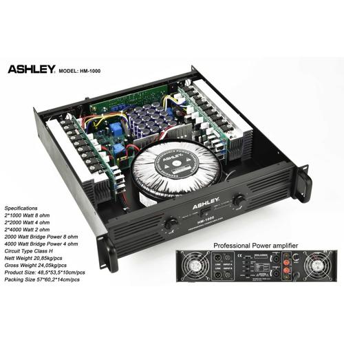 Jual POWER Ampli 2000 watt AMPLIFIER ASHLEY HM 1000 HM1000 Class H ...