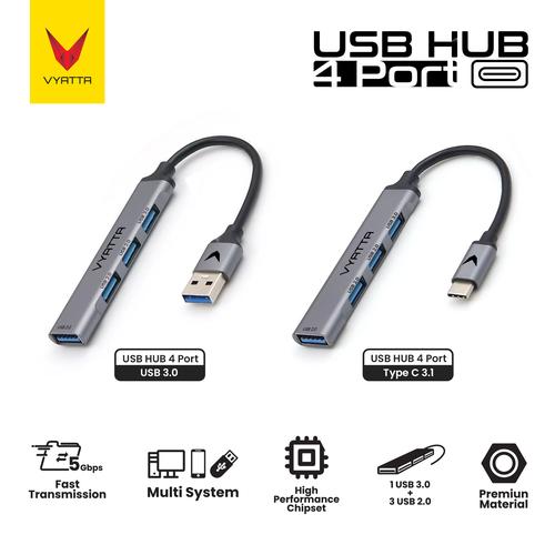 Promo VYATTA USB HUB 4 PORT USB 3.0 HIGH SPEED TRANSFER DATA 5 GBPS PC - USB A HUB - Jakarta ...