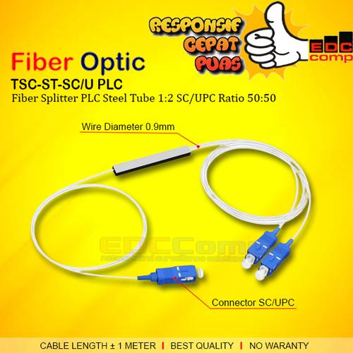 Jual Fiber Optic Passive Splitter 1:2 SC/UPC FTTH PLC Splitter 1-2 SC ...