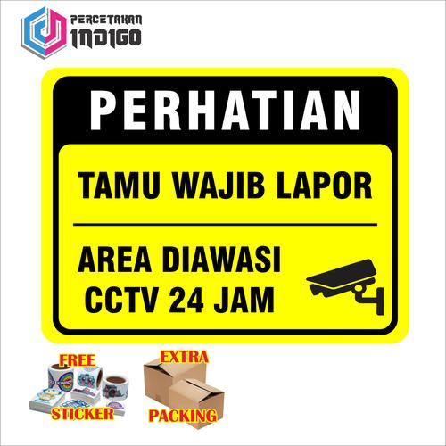 Jual stiker perhatian tamu wajib lapor - Kab. Bekasi - PERCETAKAN ...