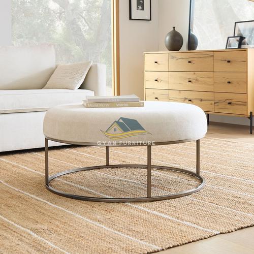 Jual BANGKU SOFA KAKI BESI SOFA BENCH RUANG TAMU BULAT MINIMALIS - Kota ...
