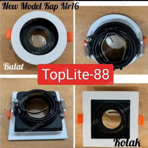 Jual Kap Lampu Sorot Mr16 Bulat/Housing SpotLight Downlight Tusuk Round Led - Putih - Jakarta ...