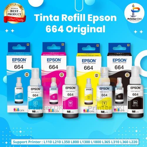 Jual Tinta 664 Original Refill Printer Epson L110 L210 L220 L300 L310 ...
