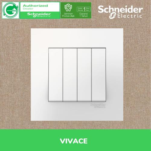 Jual Schneider Electric Vivace Saklar Lampu 4 Gang 1 Arah - KB34S 1 WE ...