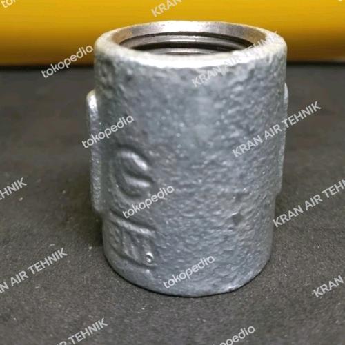 Jual Sock Galvanis Drat 1/2 inch G sambungan besi DN15 - Jakarta Pusat ...