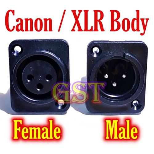 Jual Jack soket XLR male female Canon Body Konektor socket kanon casing ...