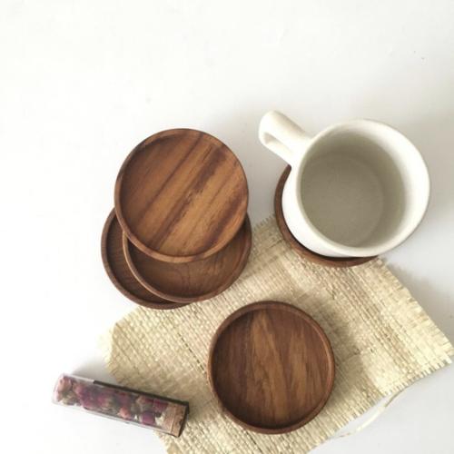Jual Wooden Coaster / Tatakan Gelas Kayu Jati / Alas Gelas Diameter 10 ...