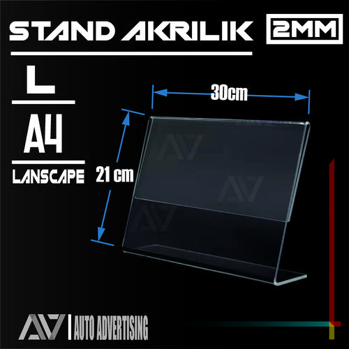 Jual STAND AKRILIK A4 / ACRYLIC / TEMPAT BROSUR 2 SISI / DISPLAY TOKO ...