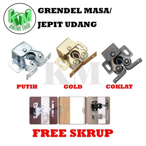 Jual Capit Udang Jepit Pintu Lemari Roller Catches Keces. - Silver ...