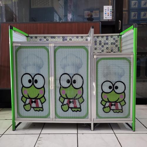 Jual MEJA KOMPOR + MAGICOM (DISKOM) 3 PINTU STAINLESS KACA FULL ...