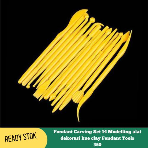Jual Fondant Carving Set 14 Modelling alat dekorasi kue clay Fondant ...